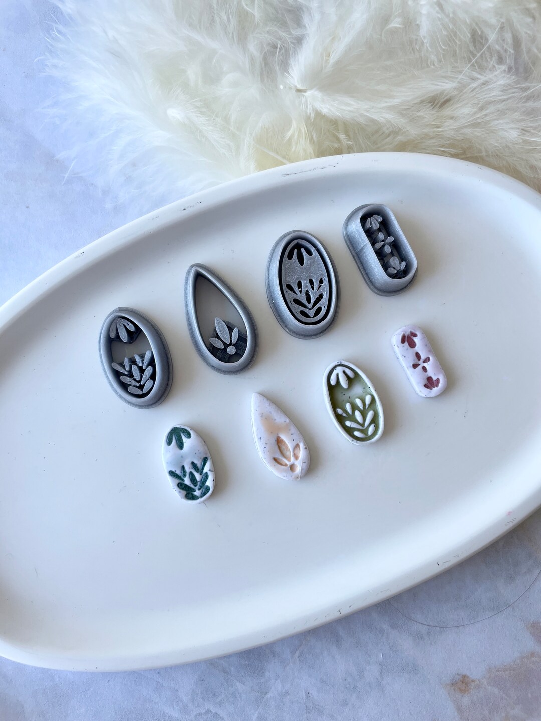 Polymer Clay Cutters: Mediterranean Charms, Art Deco Embossing Stamp - Etsy
