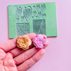 Clay Texture Mat | Petal Veins Mould | Texture Mat for Polymer Clay ...