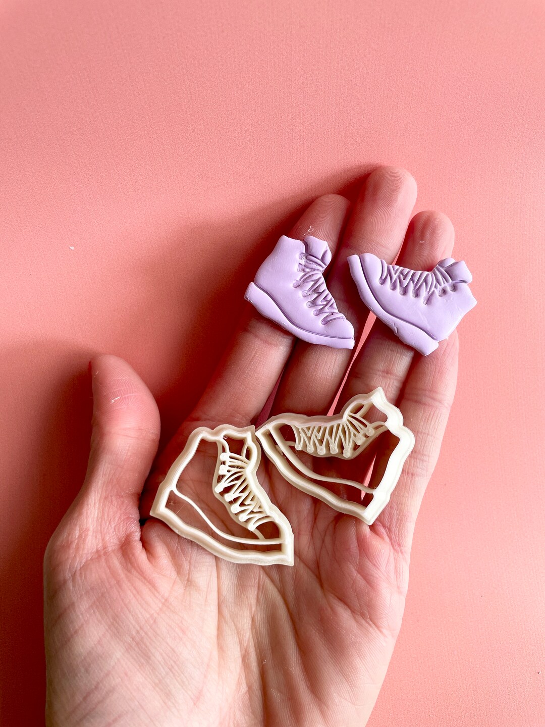 Boots Shape Cutter for Polymer Clay | Hiking Shoes Set of 2 Boho ...