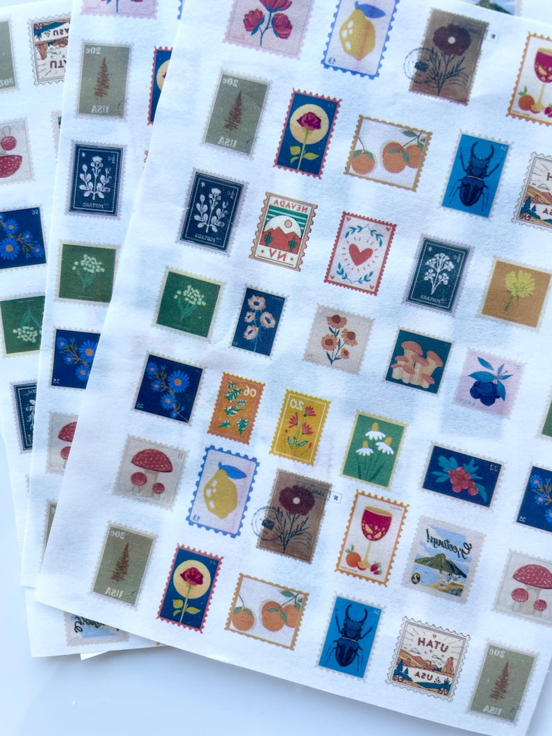 Postage Stamps Water Soluble Transfer Paper: Polymer Clay Image ...