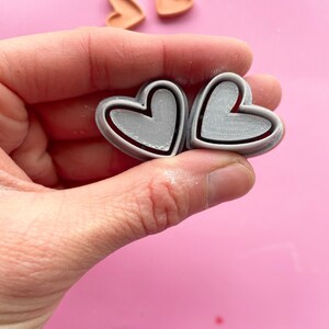 Love Heart Clay Cutter | Debossing Heart Shape Cutter for Polymer Clay ...