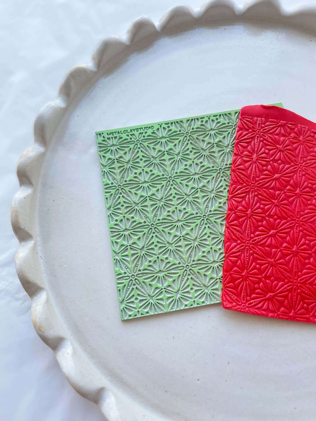 Polymer Clay Texture Mat | Art Deco Texture Sheet | Metal Clay Texture ...