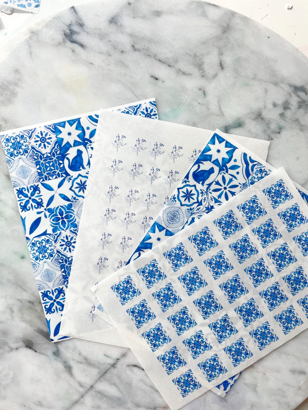Water Soluble Transfer Paper for Polymer Clay | Chinoiserie Image ...