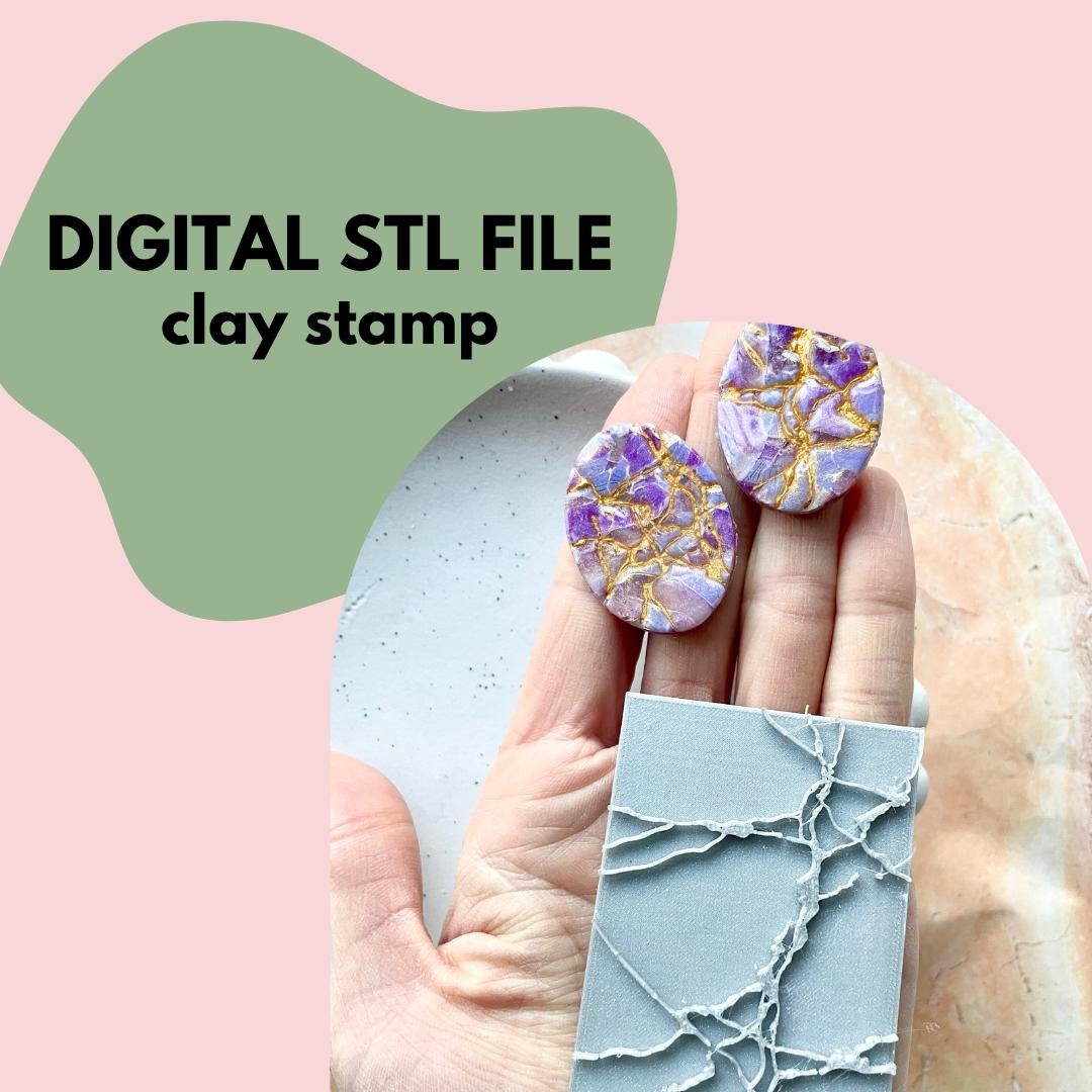 Clay Stamp STL File for a Marble Texture | 3D Printer Template (digital ...
