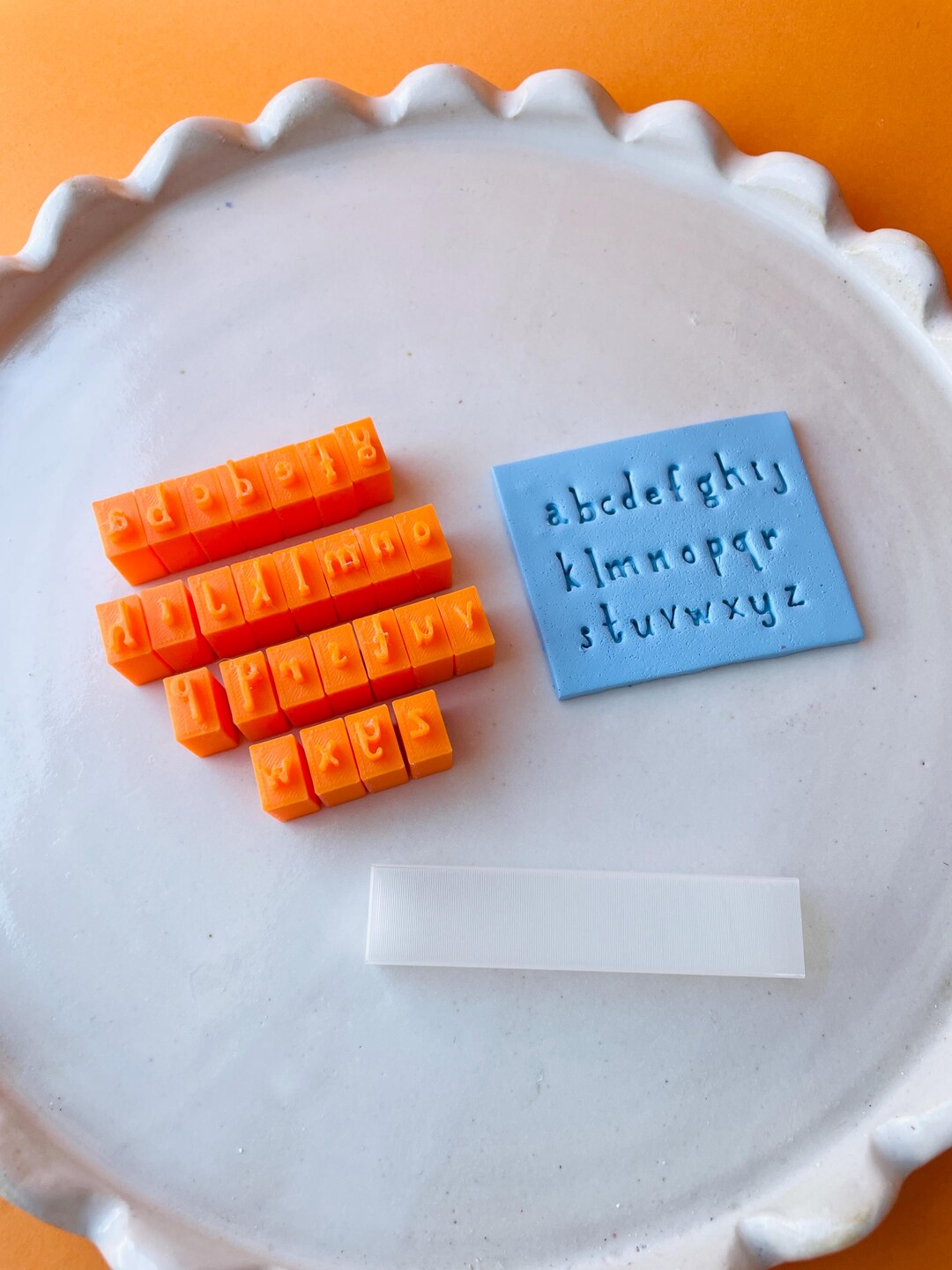 Alphabet Clay Stamps | Polymer Clay Small Cursive Letters Stamps 4.8mm ...
