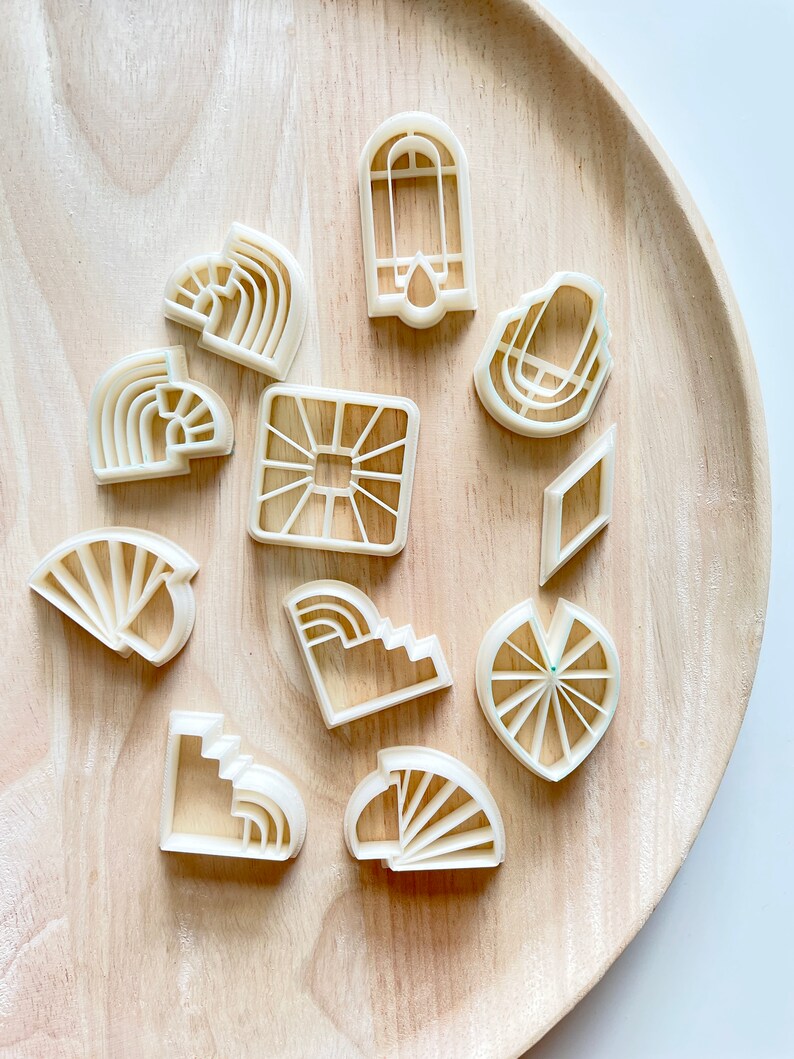 Polymer Clay Shape Cutter | Art Deco Embossing Earring Mould | DIY Clay ...