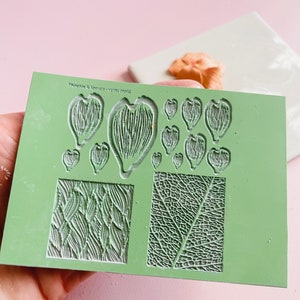 Clay Texture Mat | Petal Veins Mould | Texture Mat for Polymer Clay ...