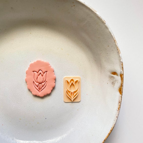 Polymer Clay Stamps Flower Stamp Wildflowers Embossing - Etsy