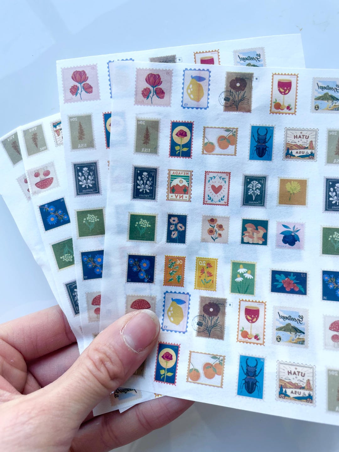 Postage Stamps Water Soluble Transfer Paper: Polymer Clay Image ...
