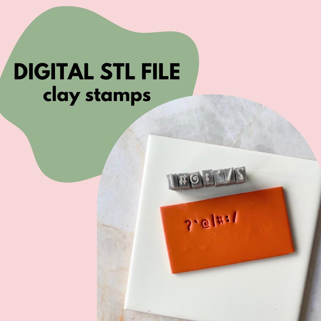 Symbols Clay Stamps STL File for 3D Printers | Digital File Only, for ...
