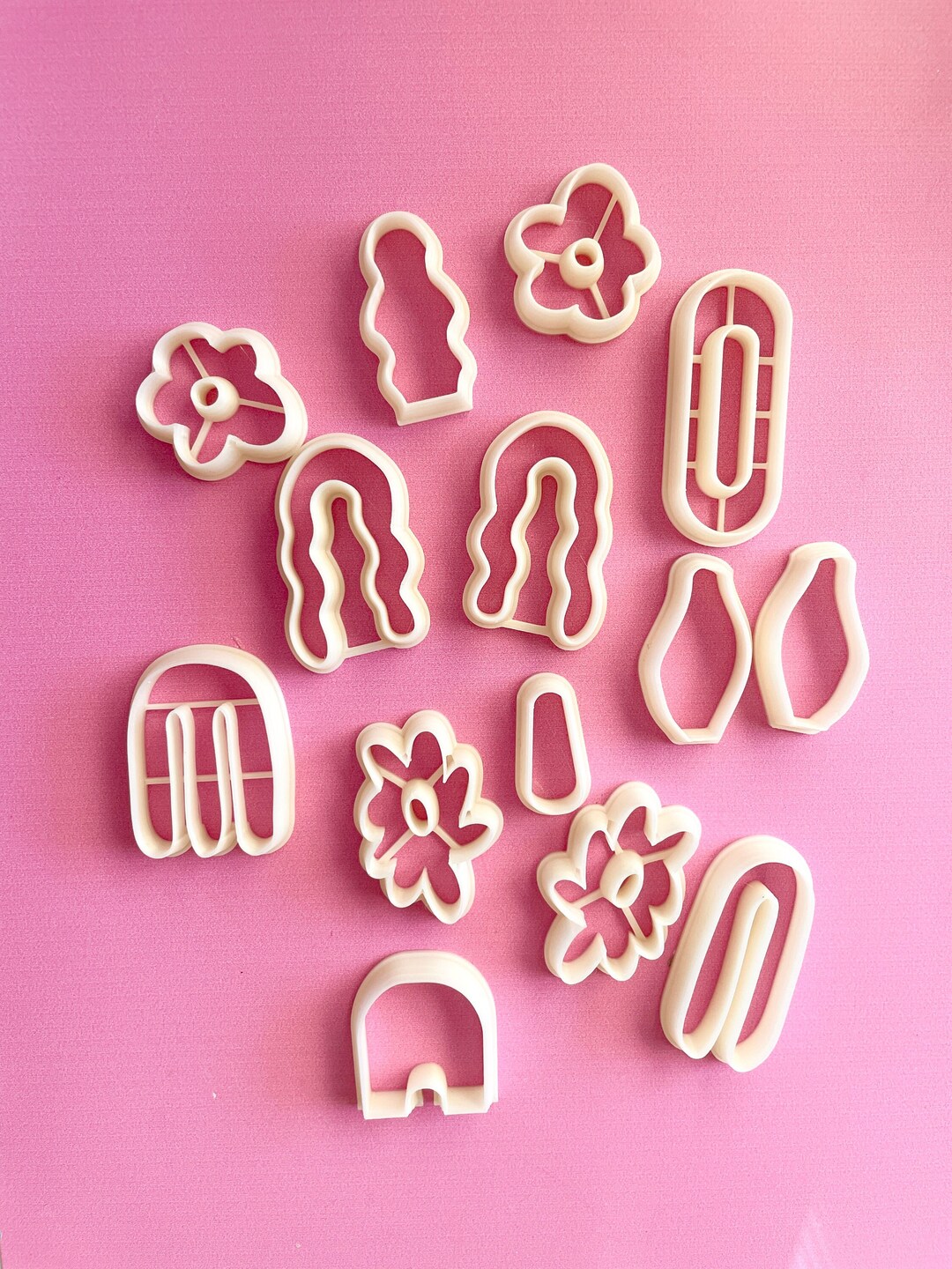 Clay Cutters Bundle | 14 Abstract Shape Cutters for Polymer Clay ...