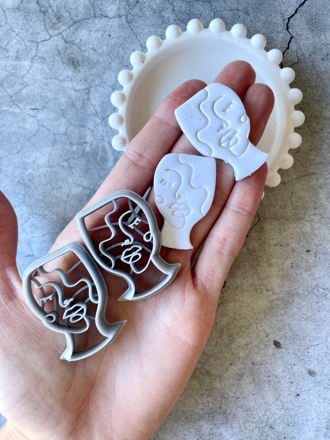 Clay Cutter | Face Shape Cutter for Polymer Clay | Abstract Face Clay ...