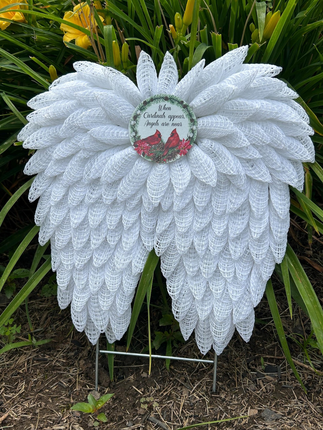 Small Cardinal Angel Wings Wreath - Etsy