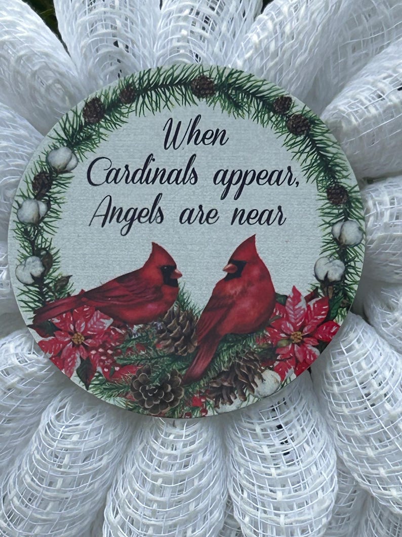 Small Cardinal Angel Wings Wreath - Etsy