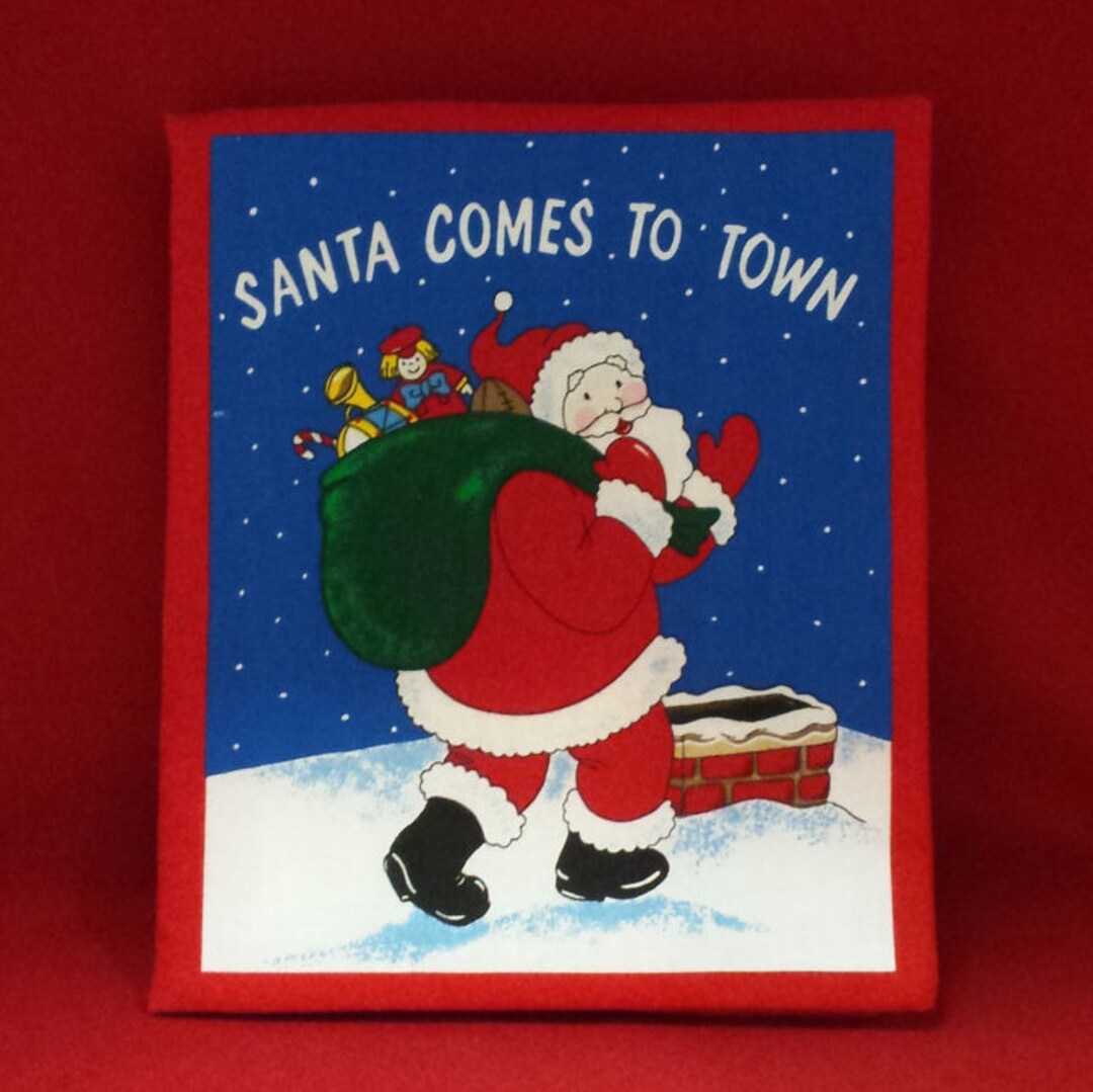 Children's Cloth Book "santa Comes to Town" - Etsy