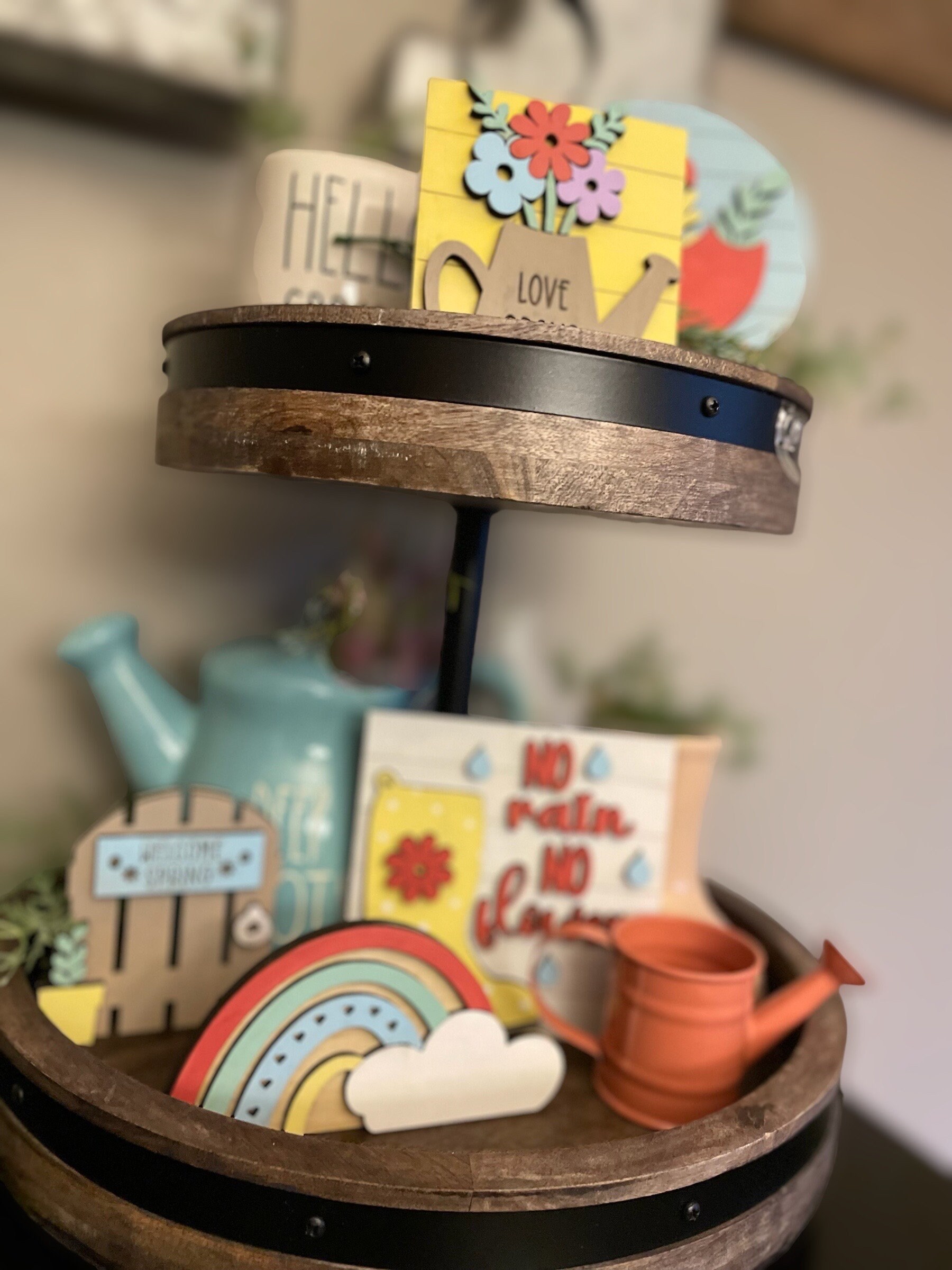 Spring Tiered Tray Spring Craft DIY Kit Tray Decor Wood Craft Kit ...