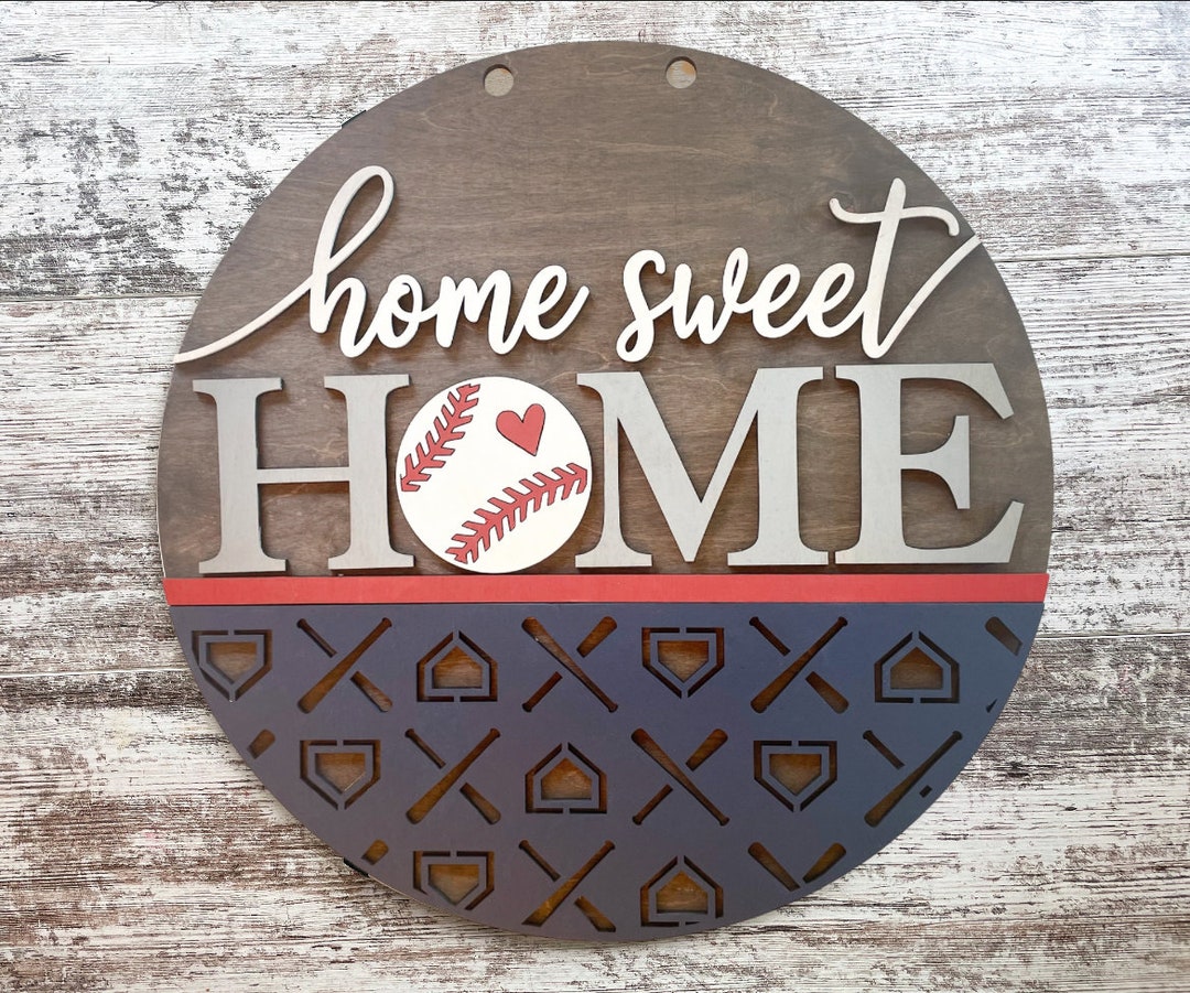 Baseball Door Hanger | Craft Kit | Paint Kit | Sports Decor | DIY Home ...