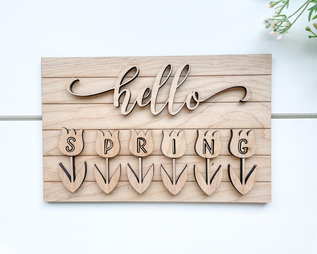 Hello Spring Sign | Spring Craft | DIY Kit | Kids Craft | DIY | Spring ...