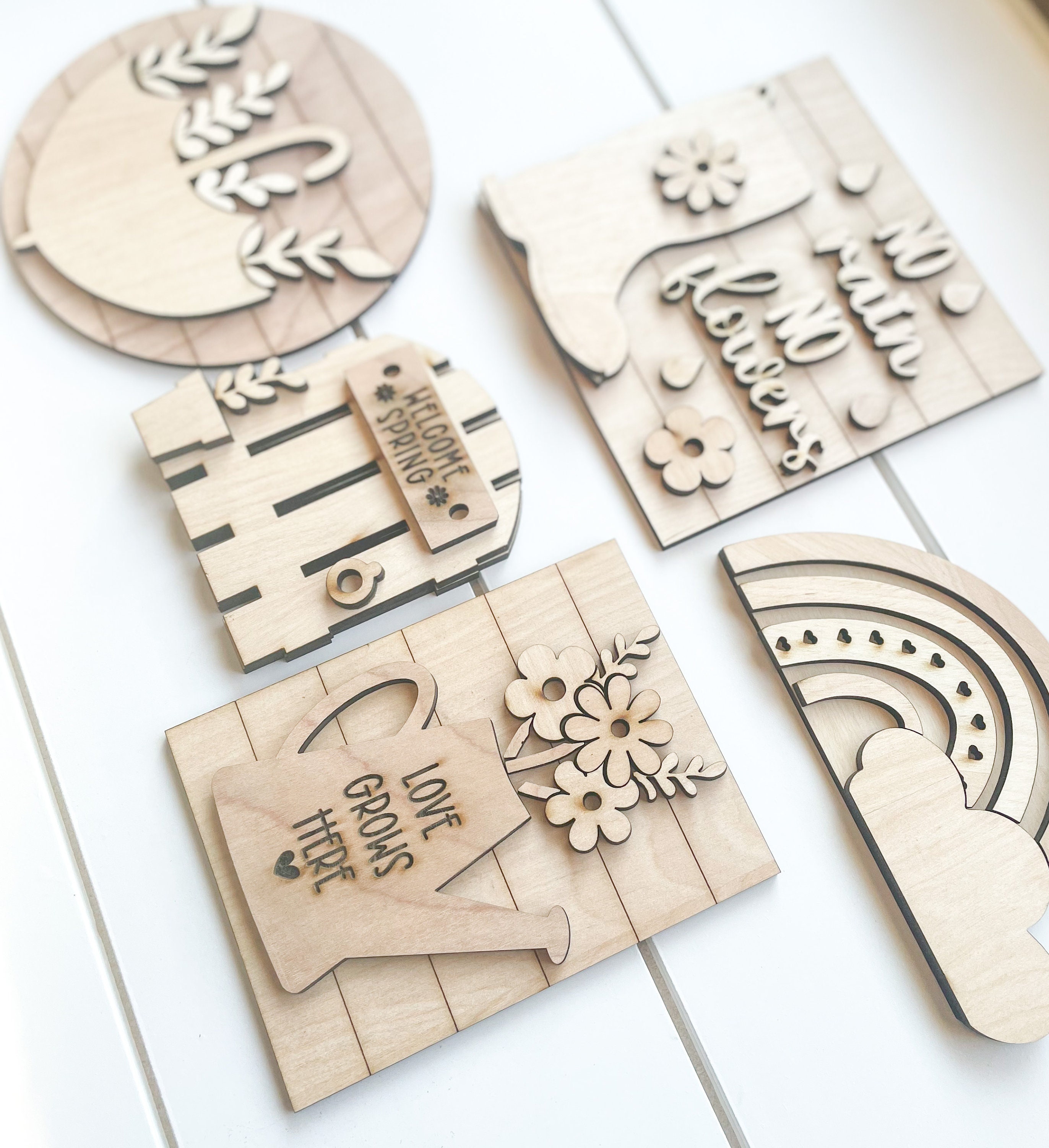 Spring Tiered Tray Spring Craft DIY Kit Tray Decor Wood Craft Kit ...