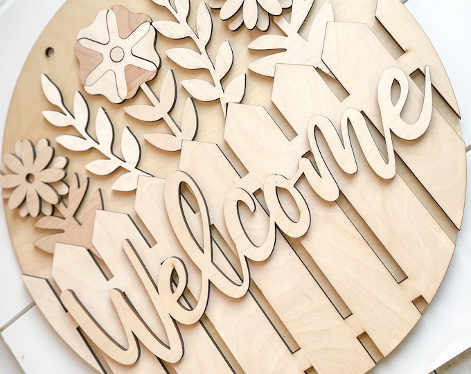 Spring Door Hanger Door Craft Kit Welcome Sign Craft Kit Paint Kit ...