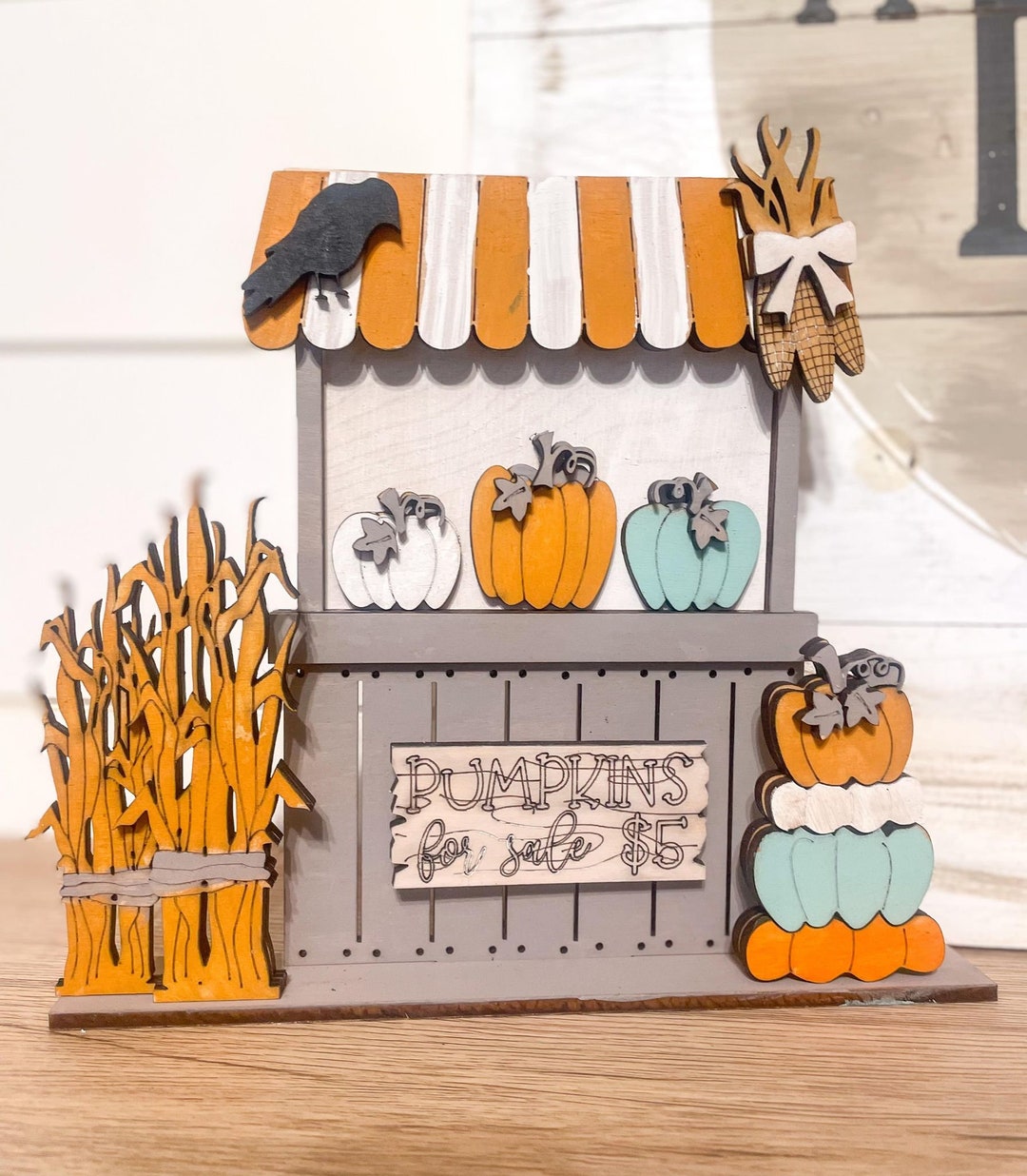 Fall Pumpkin DIY Kit | Fall Craft Project | Laser Cut Wood Blanks for ...