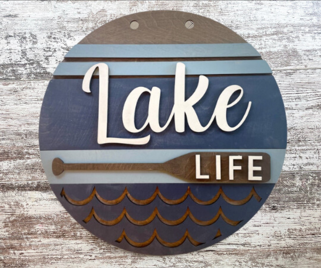 Lake Life Door Hanger | Door Decor | Craft Kit | Paint Kit | Lake Decor ...