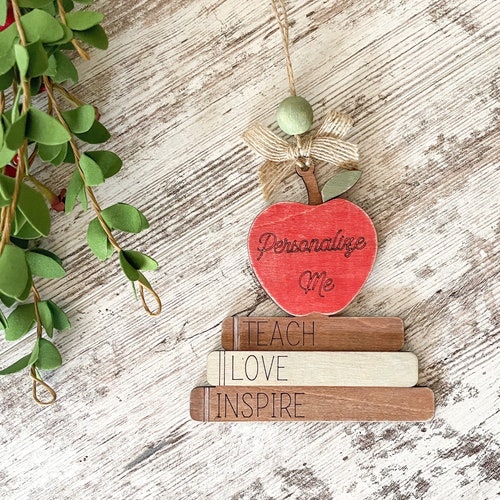 Personalized Teacher Ornament School Gift Teacher - Etsy