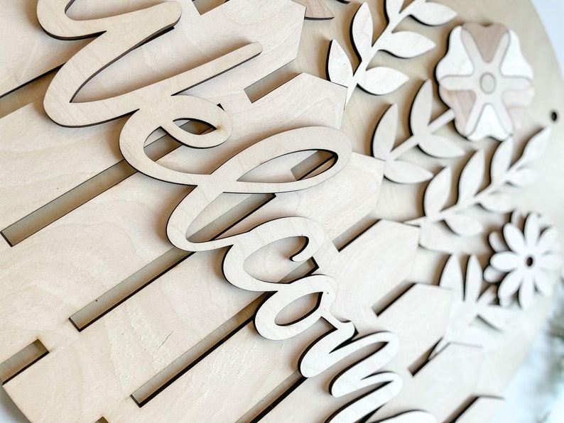 Spring Door Hanger Door Craft Kit Welcome Sign Craft Kit - Etsy