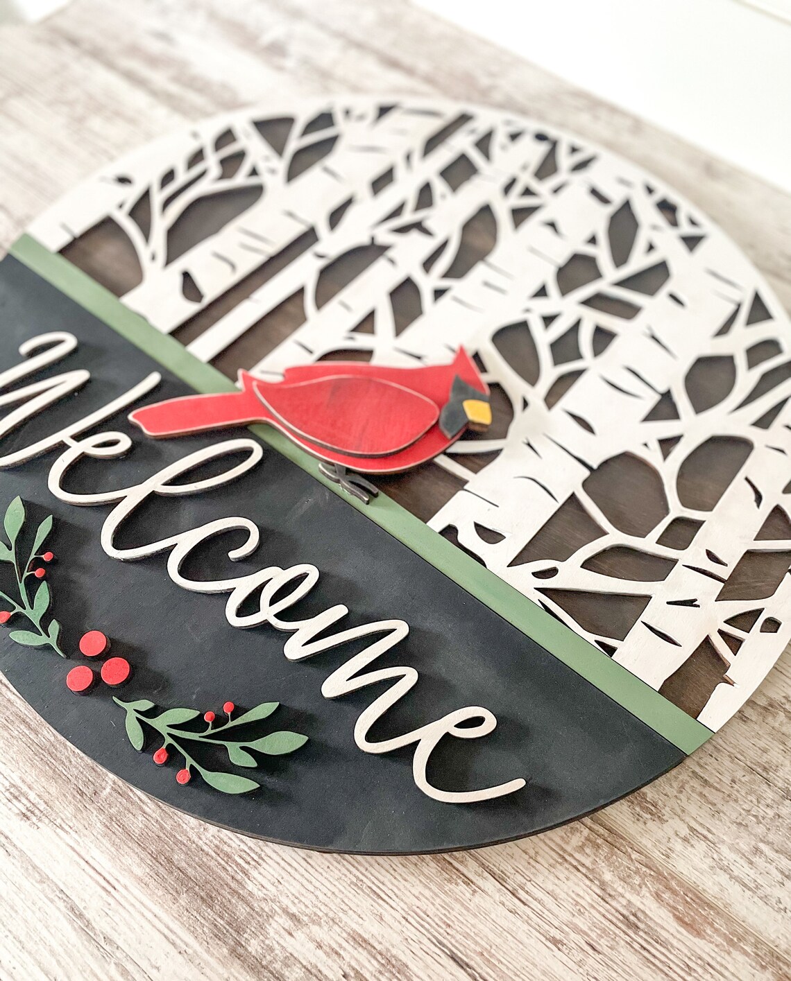 Welcome Cardinal Door Hanger | Door Decor | Craft Kit | Paint Kit ...