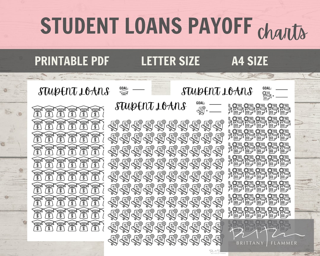 Printable Student Loan Payoff Tracker, Student Loan Payoff Chart ...