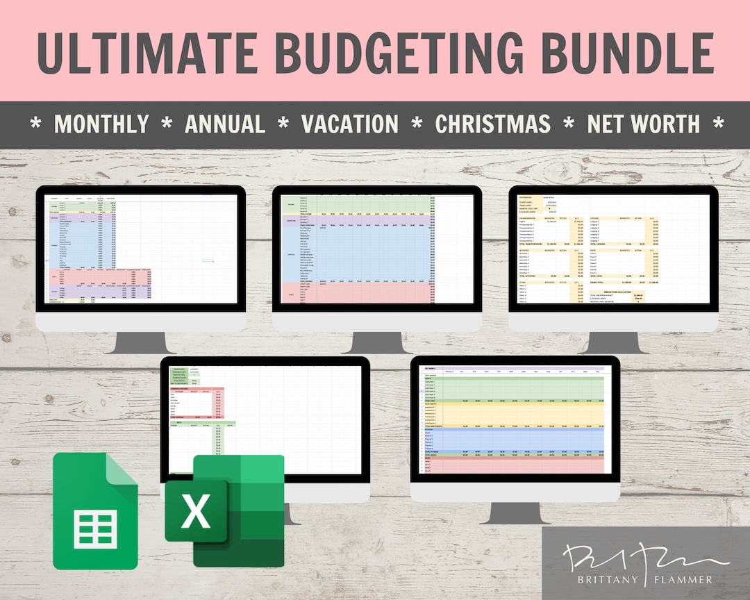 ULTIMATE Digital Budgeting Bundle / Monthly Budget / Annual Budget ...