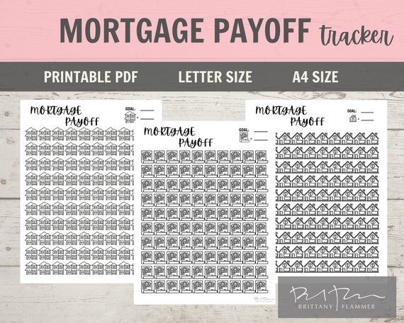 Printable Mortgage Payoff Tracker Mortgage Payoff Chart - Etsy