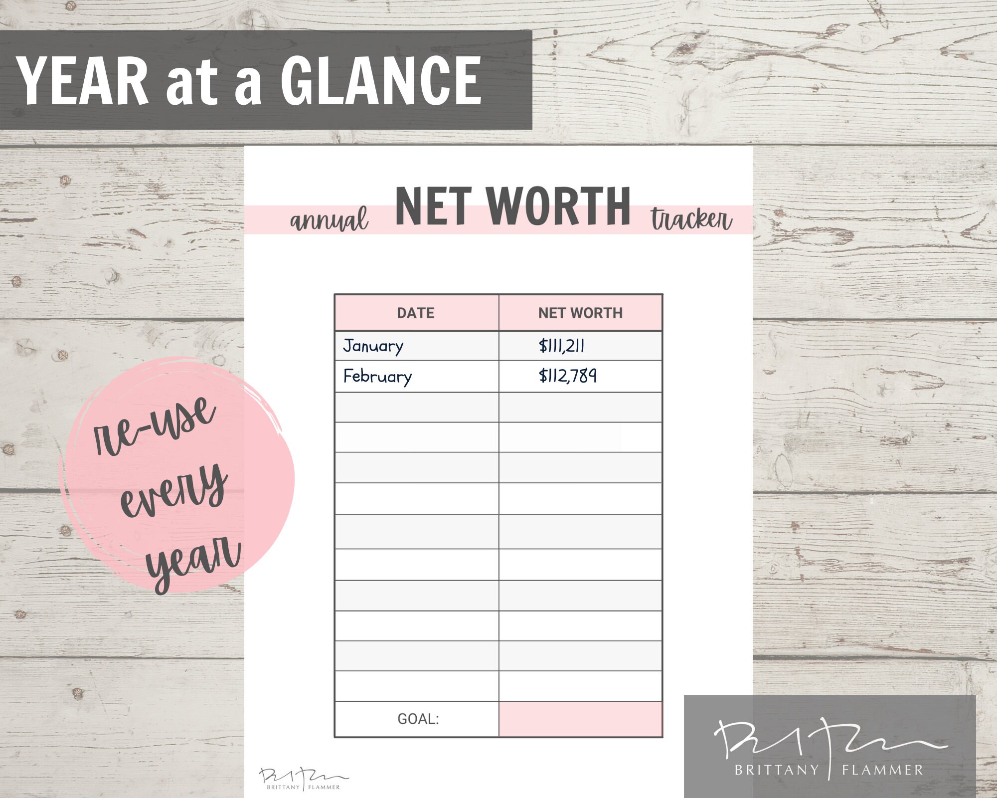 Printable Net Worth Tracker, PDF Net Worth Tracker - Etsy