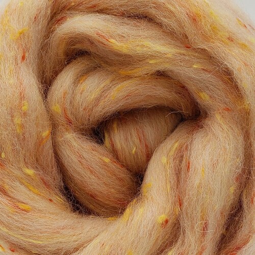 4 Oz Orange Tweed Blend South American Wool Spinning Fiber - Etsy