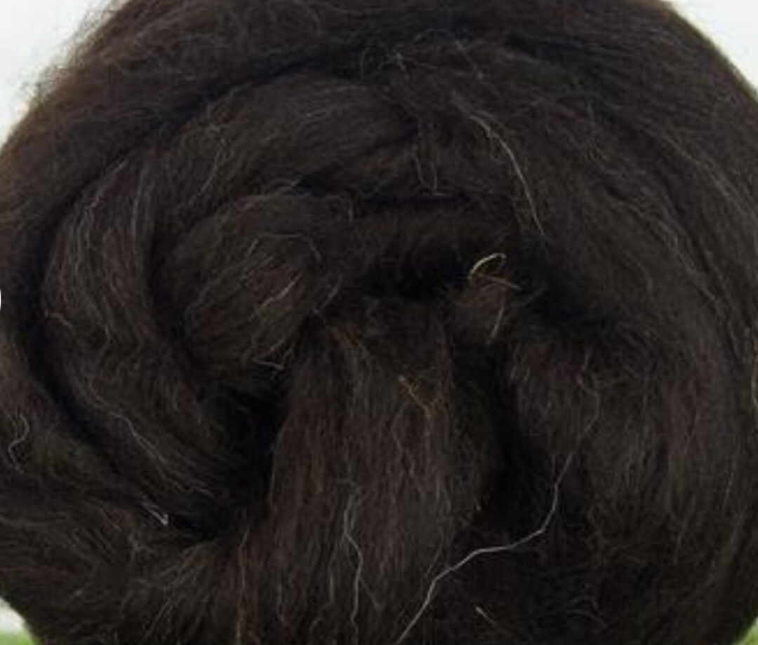 1 Lb Black Jacob Combed Top Roving Spinning Fiber Felting - Etsy
