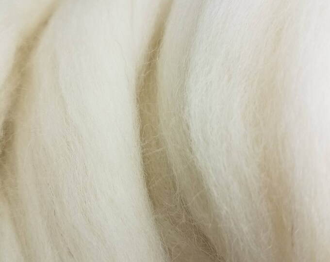 1 Lb White Shetland Combed Top, Roving, Spinning Fiber, Felting Fiber ...