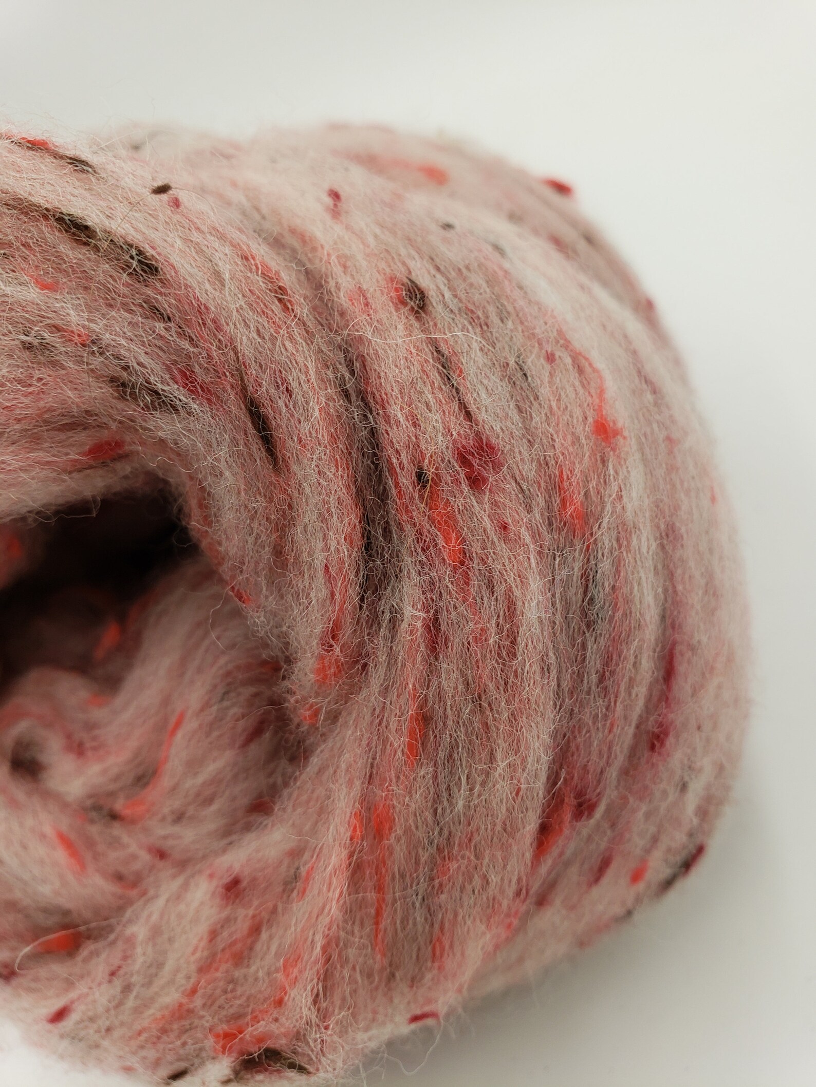 4 Oz Red Tweed Blend, South American Wool, Spinning Fiber, Wool, Combed ...