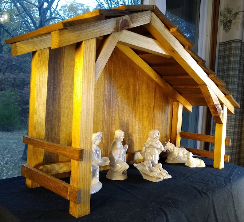 Nativity Creche Stable Hand-crafted Reclaimed Wood Christmas | Etsy