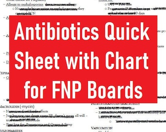 Antibiotic Study Cheat Sheet for Nurse Practitioners - Etsy