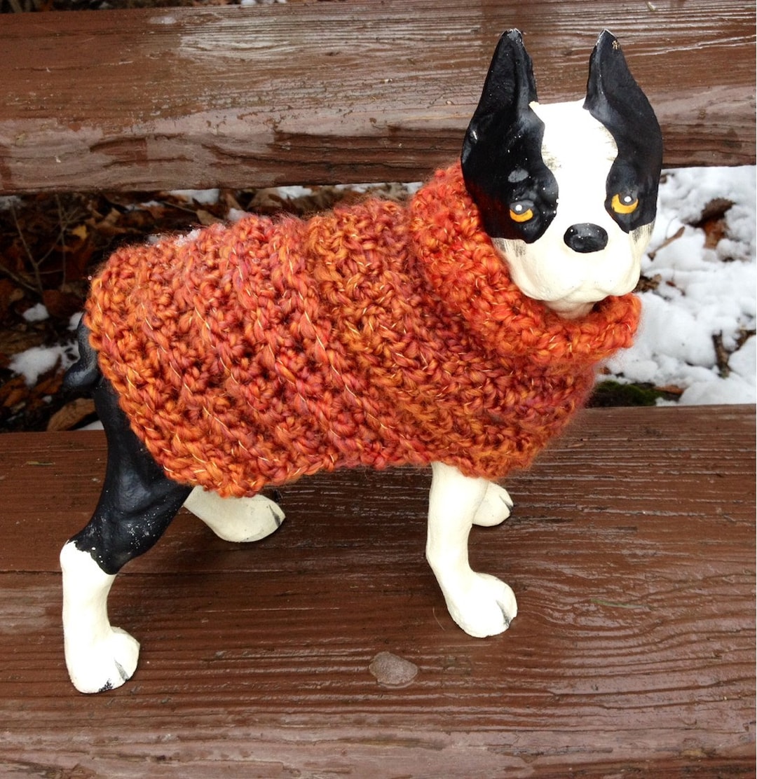Tangerine, Custom Dog Sweater, Handmade Dog Sweater,medium Dog Sweater ...