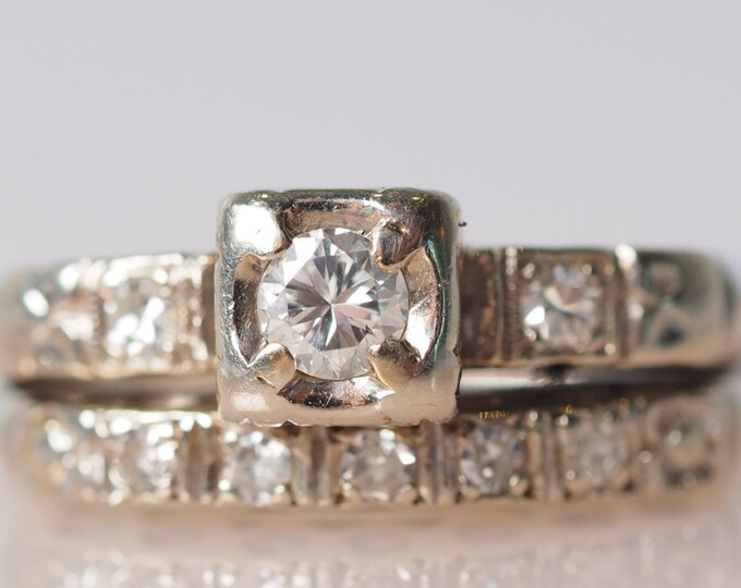 Vintage 1960's Diamond Engagement Ring *.32 Cttw* VEG #125 - Etsy