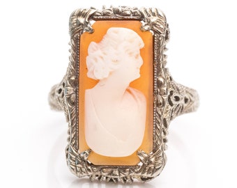 Gold Filigree Cameo - Etsy
