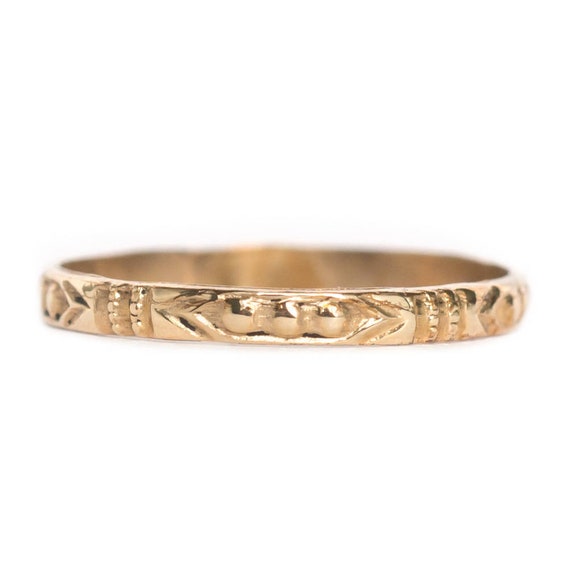 Circa 1890's Victorian 10K Yellow Gold Baby Ring - VE… - Gem