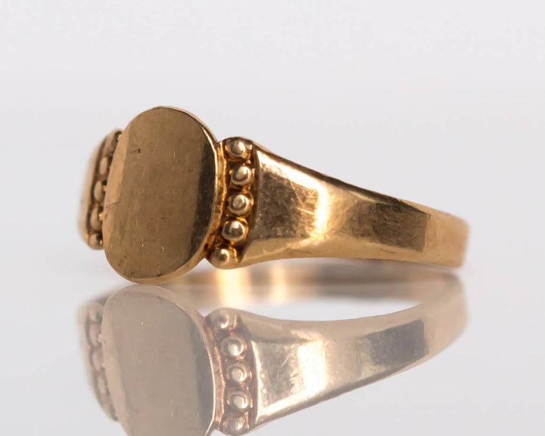 Circa 1880s Victorian 10K Yellow Gold Baby Medal Ring - VEG#811 - Etsy