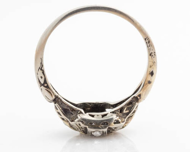 Retro Vintage 1940s Symmetrical Filigree Ring With Old - Etsy