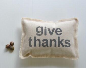 Give thanks pillow | Etsy