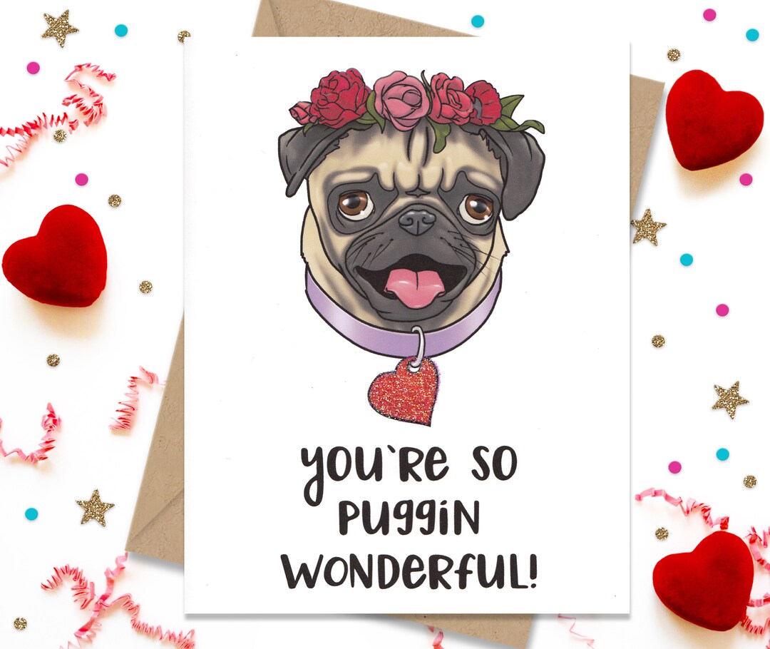 Anniversary Card, Funny Greeting Card, Pug Lover Gift, Dog Lover Gift ...