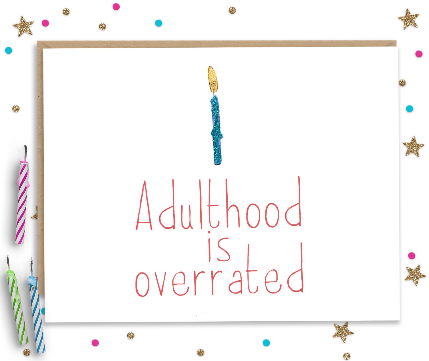 Adulthood is Overrated Funny Birthday Card Happy Birthday | Etsy