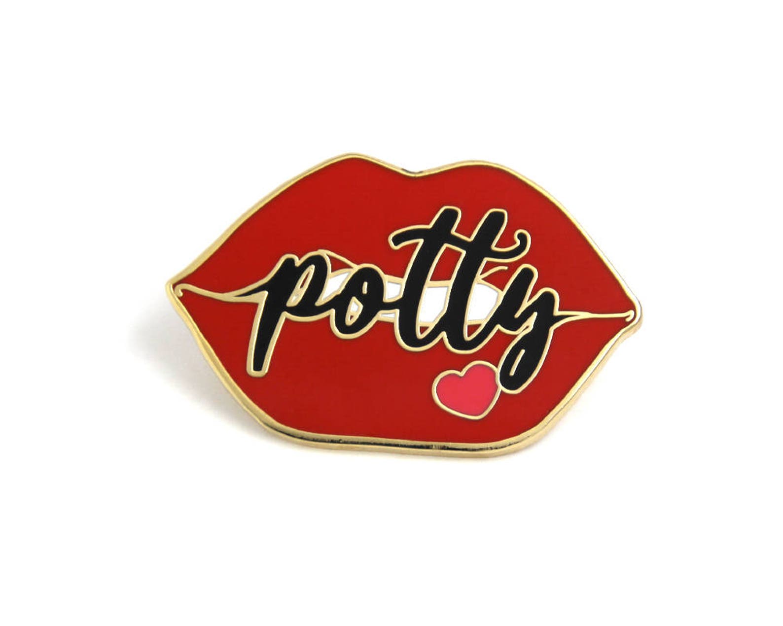 Gift for Her, Valentines Day Gift, Potty Mouth Enamel Pin, Cute Enamel ...