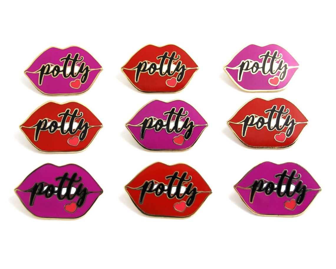 Gift for Her, Valentines Day Gift, Potty Mouth Enamel Pin, Cute Enamel ...